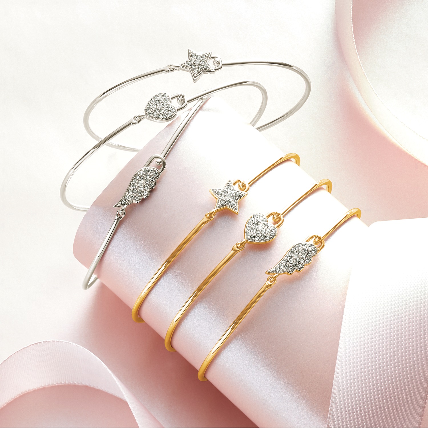 Diamond Shapes 3-Piece Bangle Set | Ginny's