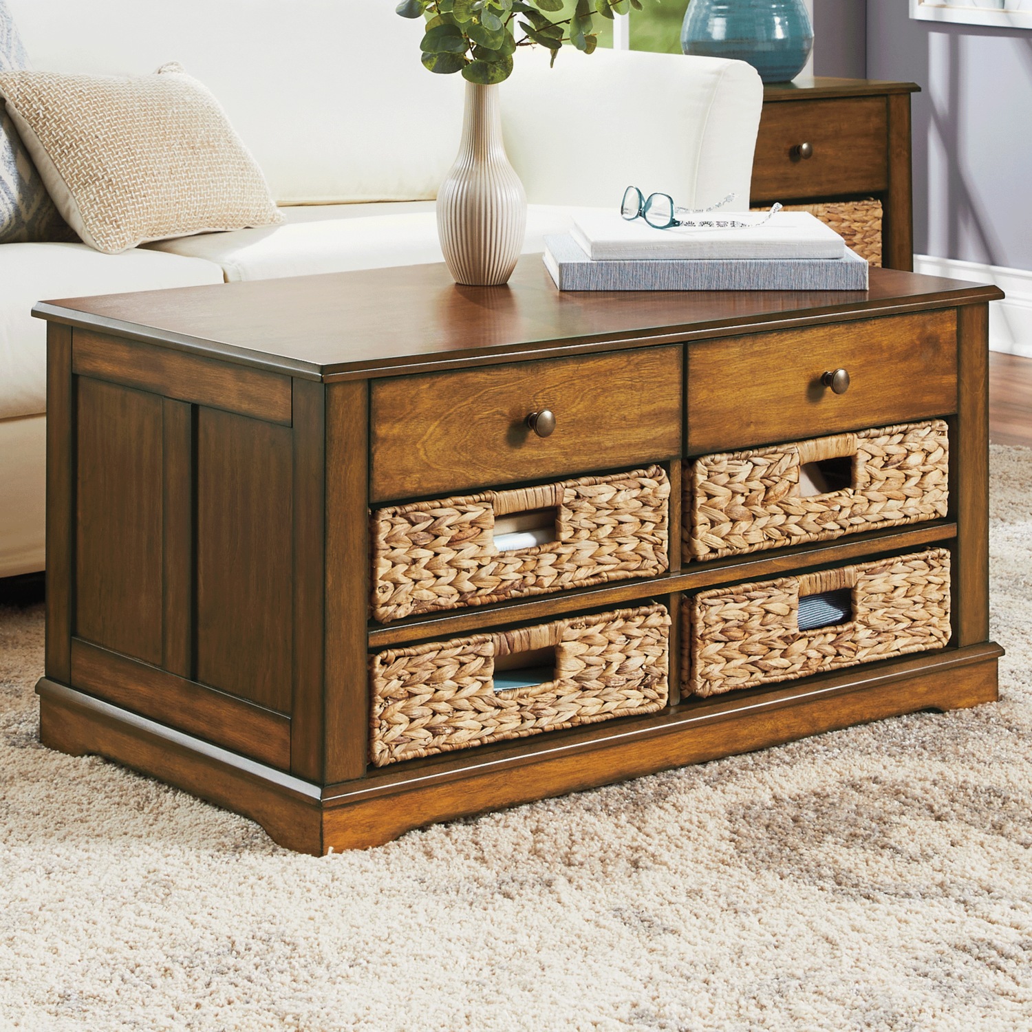 Magazine Basket Coffee Table | Ginny's