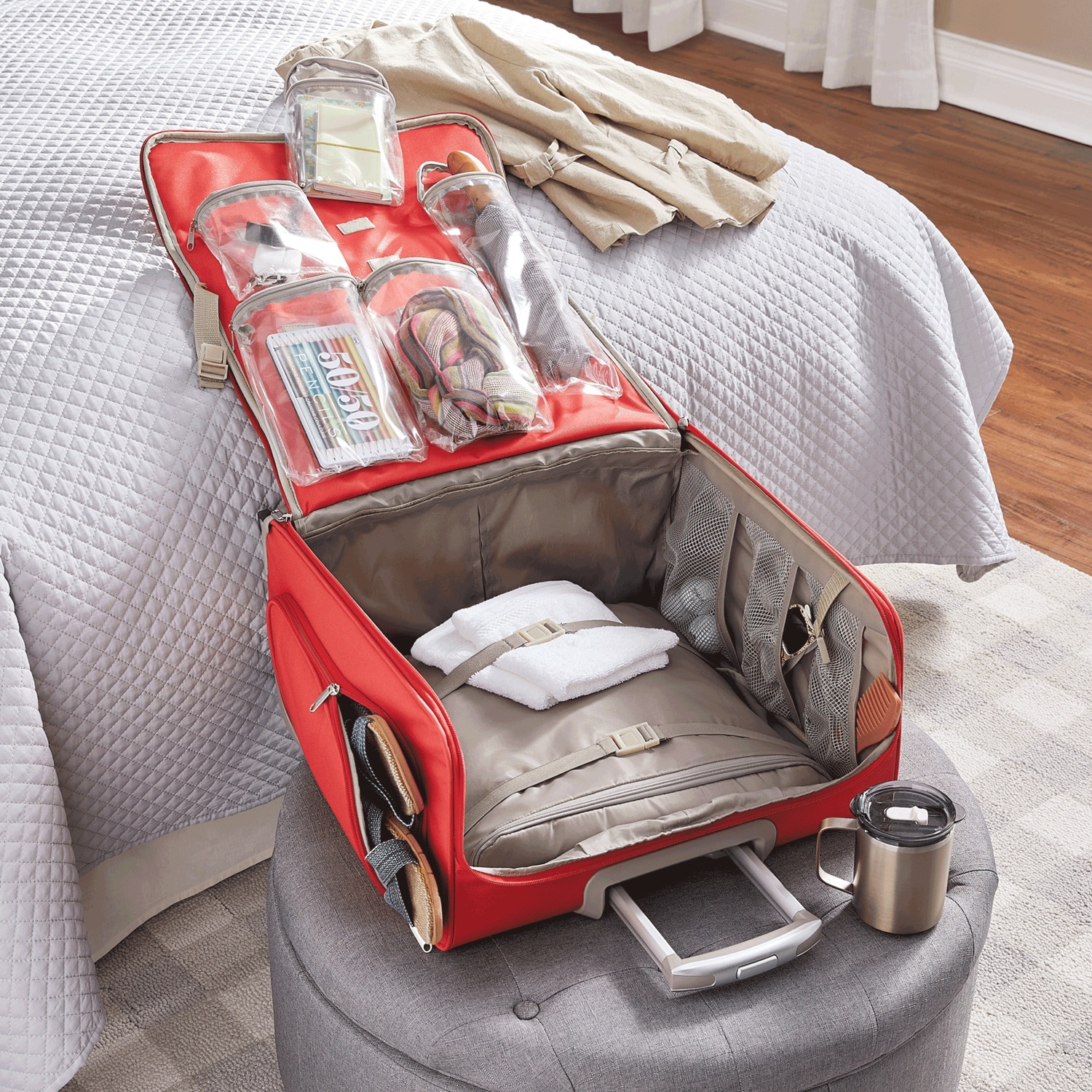 Wheeled Multi-Pocket Travel Case | Ginny's