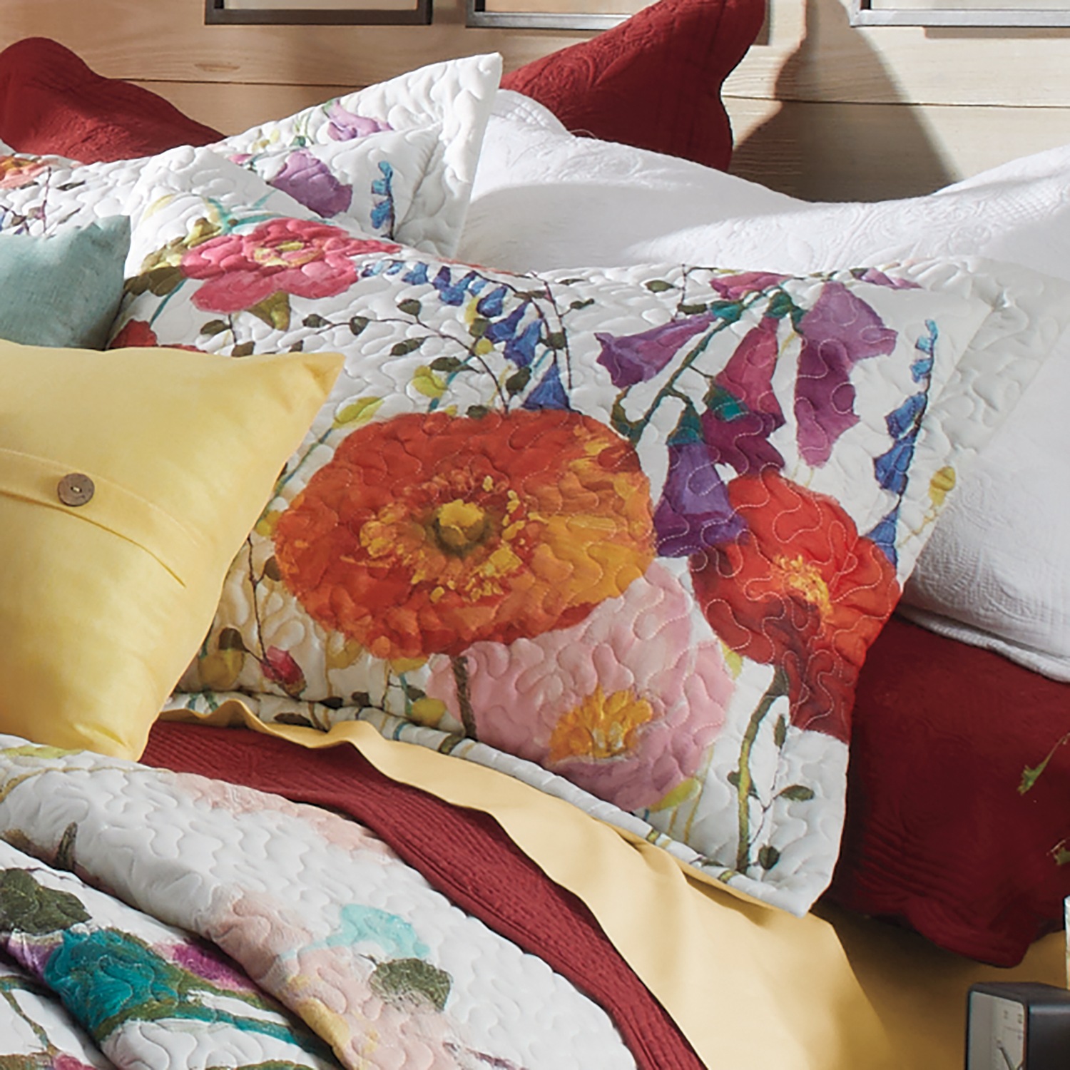 Floral Garden Oversized Quilt, Sham, Accent Pillow and Panel Pair | Ginny's