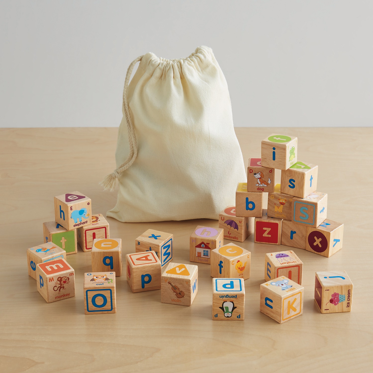 Set of 26 Wooden Alphabet Blocks | Ginny's