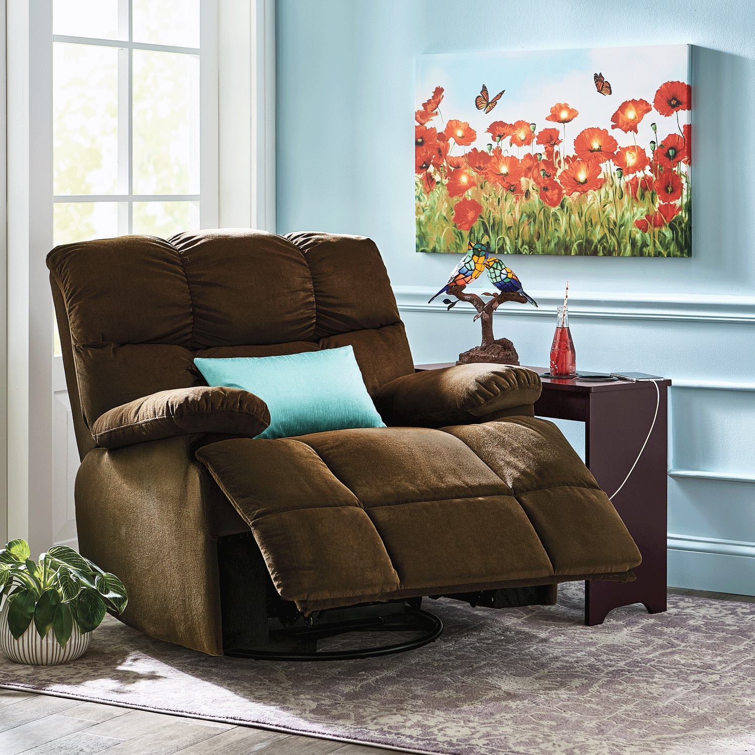 Microfiber Swivel Rocker Recliner | Ginny's