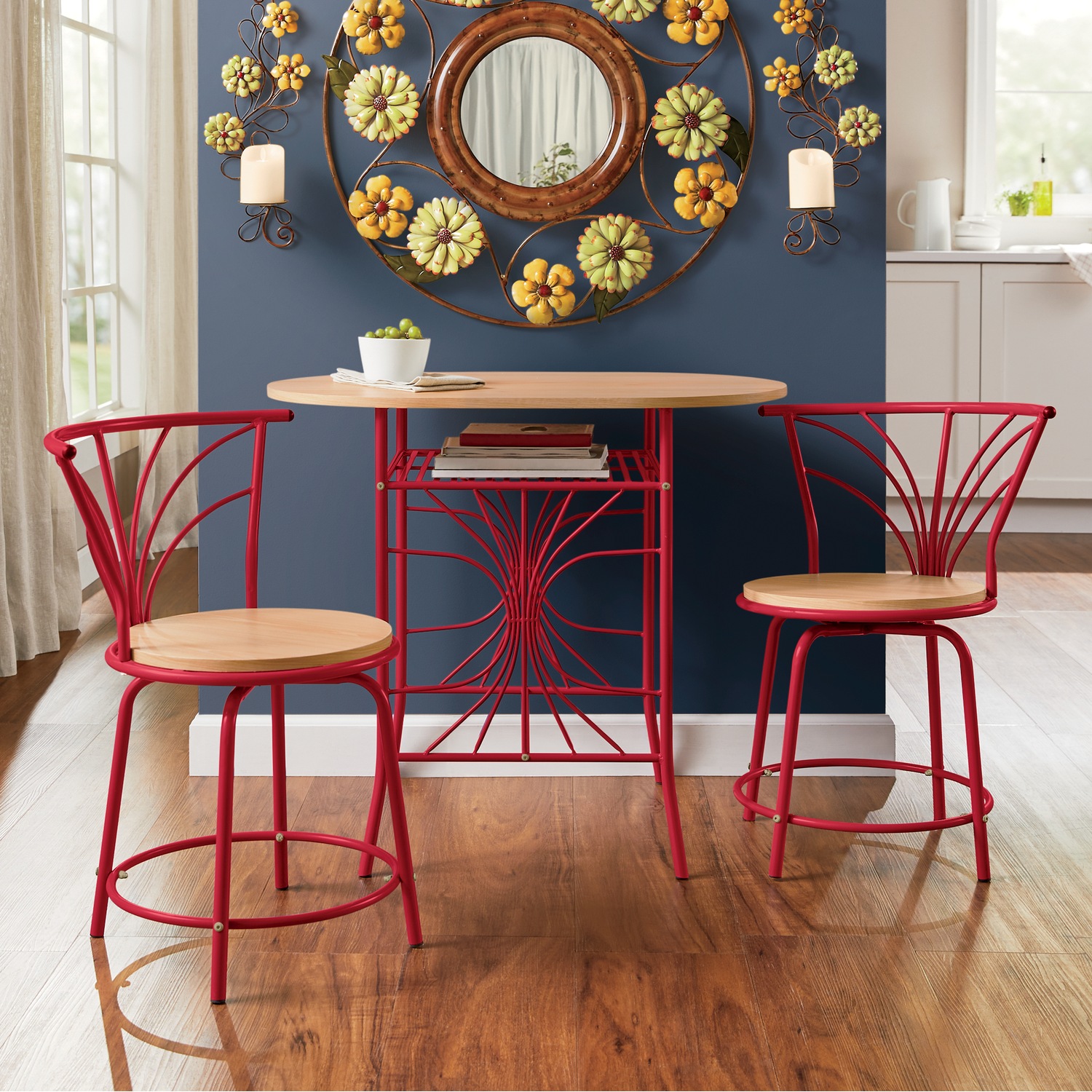 maroon bistro set
