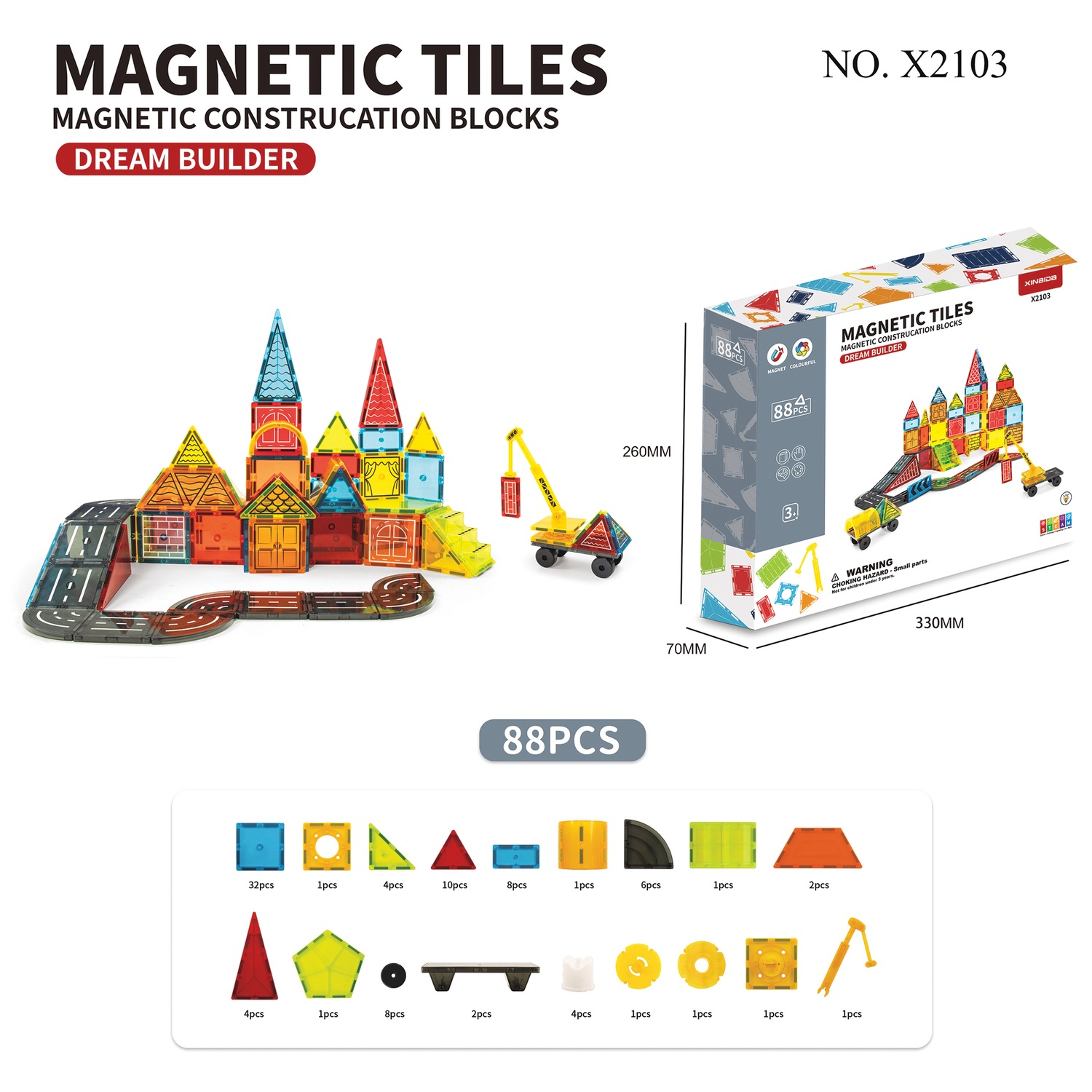 Magnetic Tiles Construction Blocks Sets | Ginny's