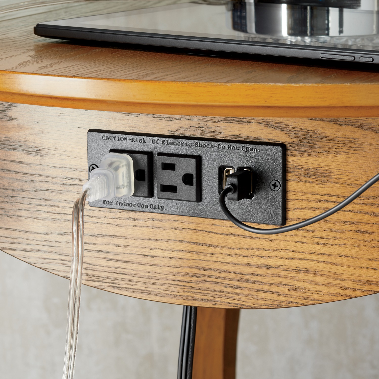 Drop Leaf Powered Side Table | Ginny's