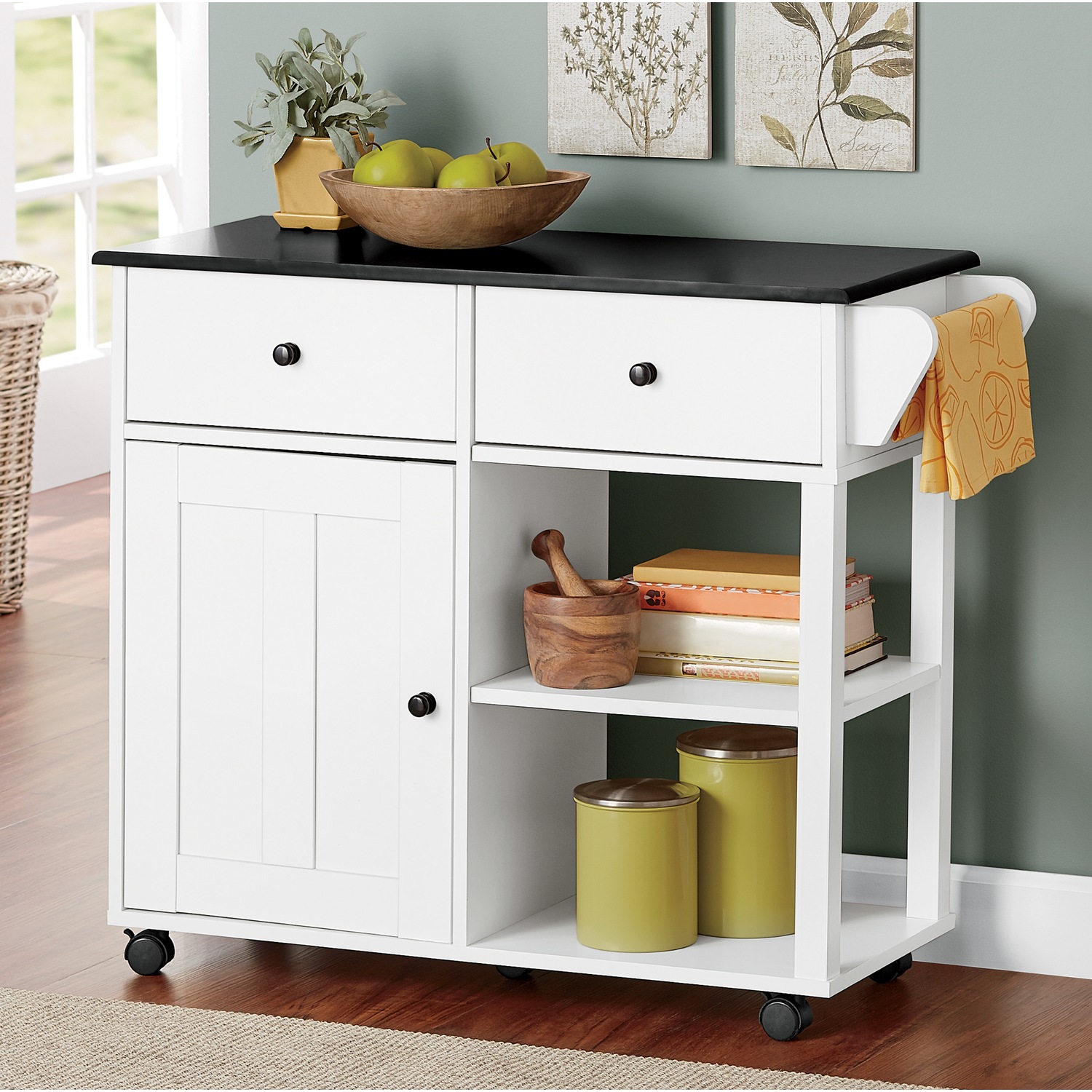 Katie Small Kitchen Cart with Storage | Ginny's