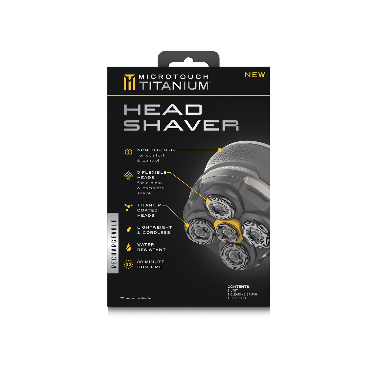 Microtouch Titanium Rechargeable Head Shaver | Ginny's