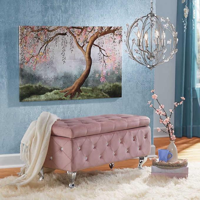 Crystal Tufted Storage Bench Ginny s