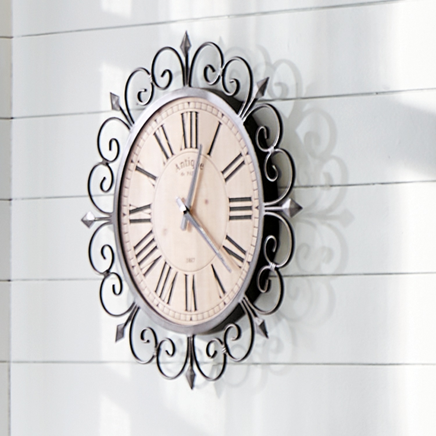 Amery Scroll Wall Clock | Ginny's