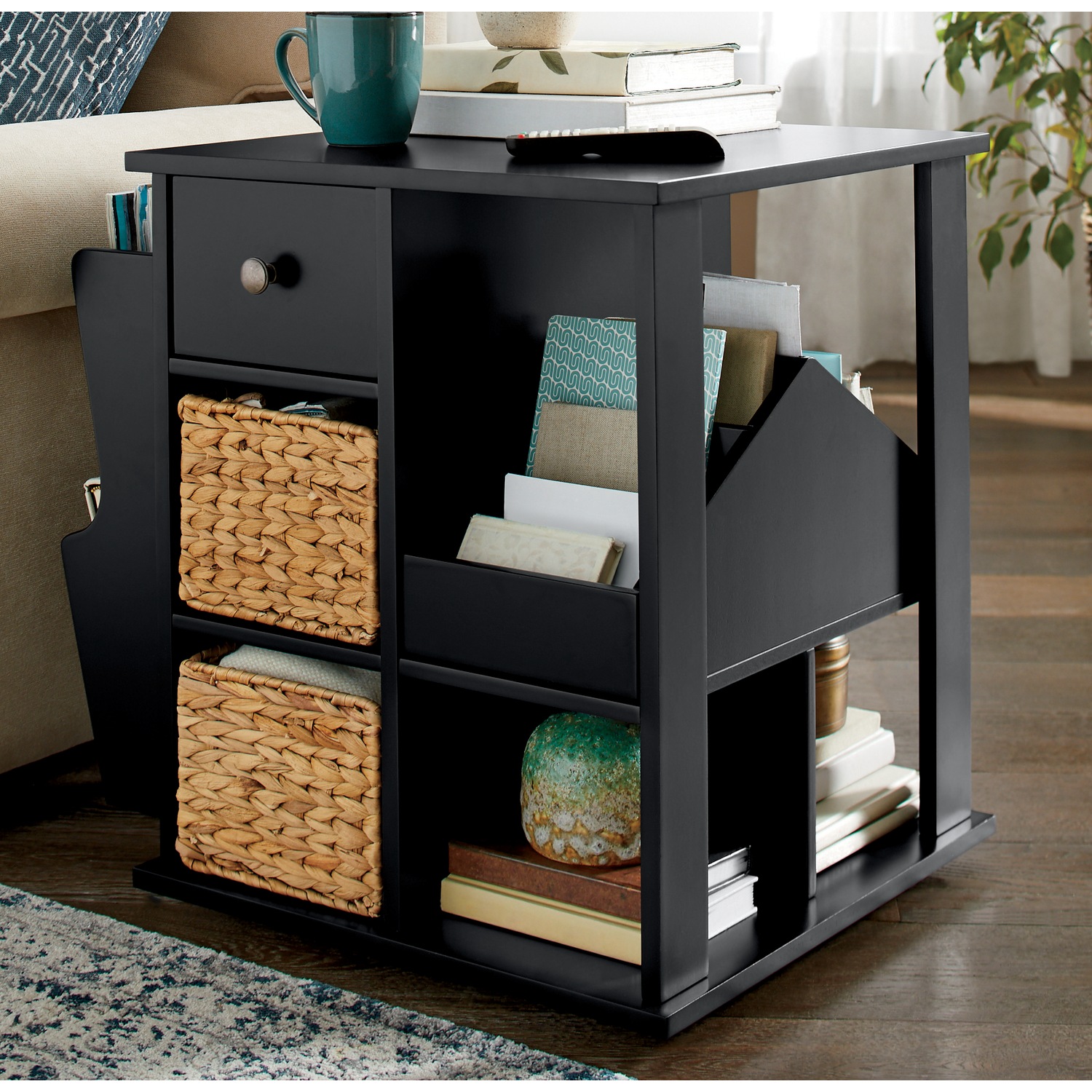 Admiral Rotating End Table with Storage | Ginny's