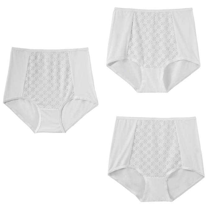 3-Pack Lace-Front Briefs | Ginny's