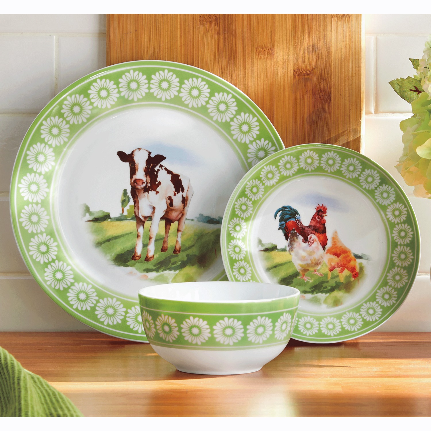 Colorful Farm Dinnerware Set | Ginny's