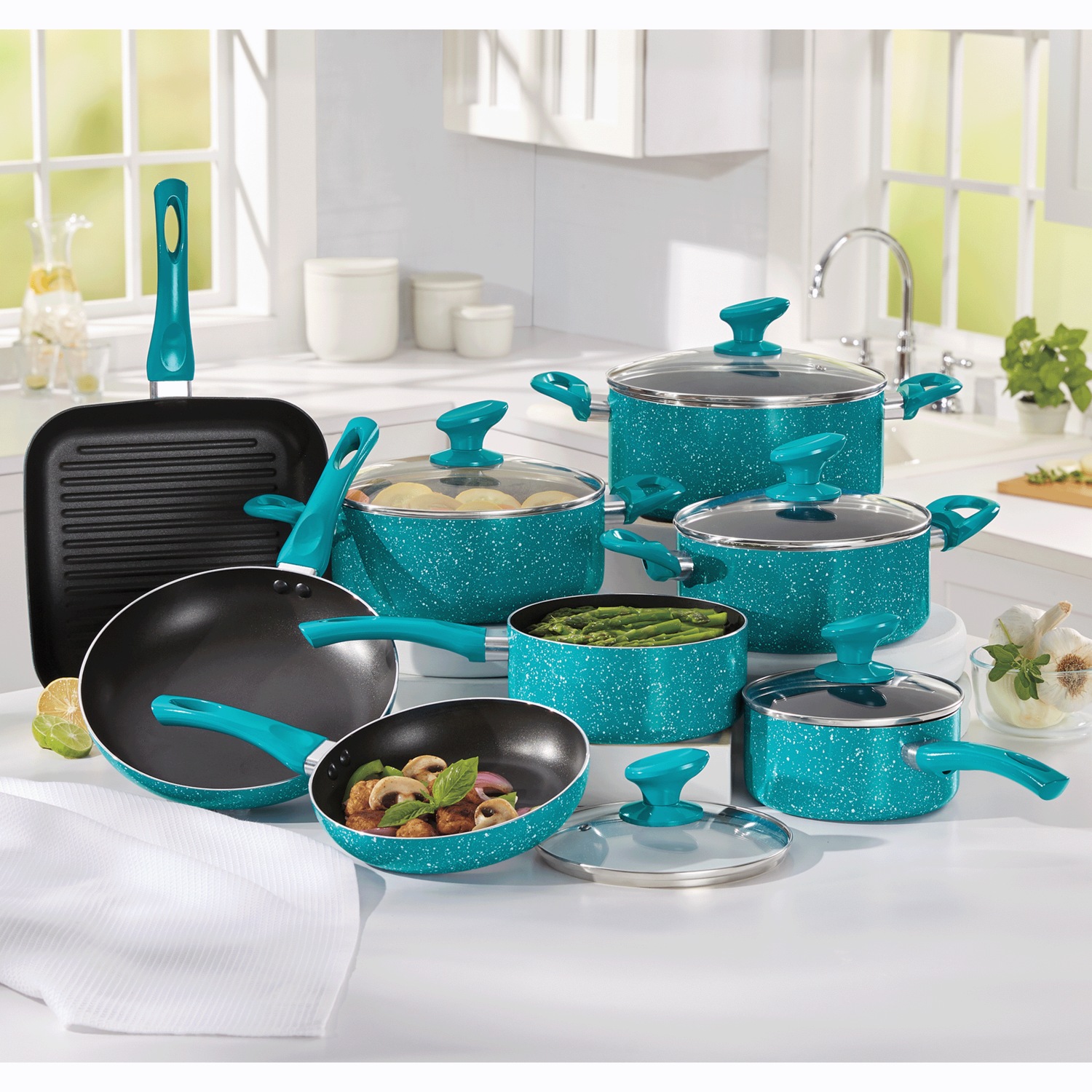 13-Piece Granite Aluminum Cookware Set | Ginny's