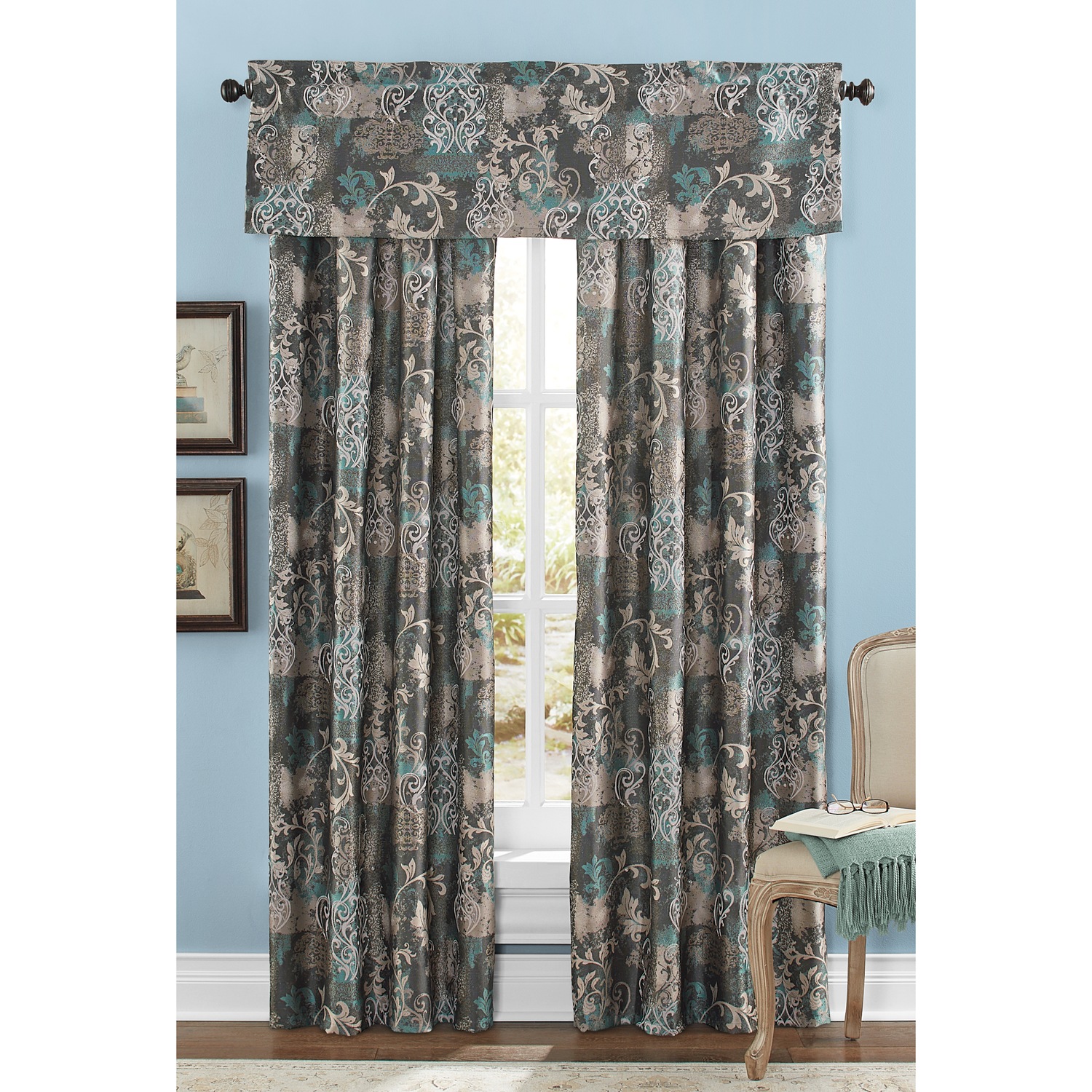 Jacquard Patchwork Scroll Window Treatments | Ginny's
