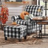 Buffalo Check Armchair and Ottoman | Ginny's