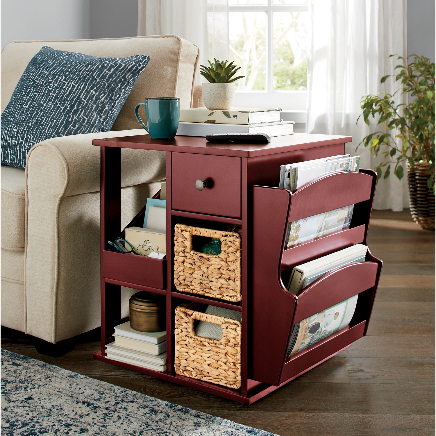 Admiral Rotating End Table with Storage | Ginny's